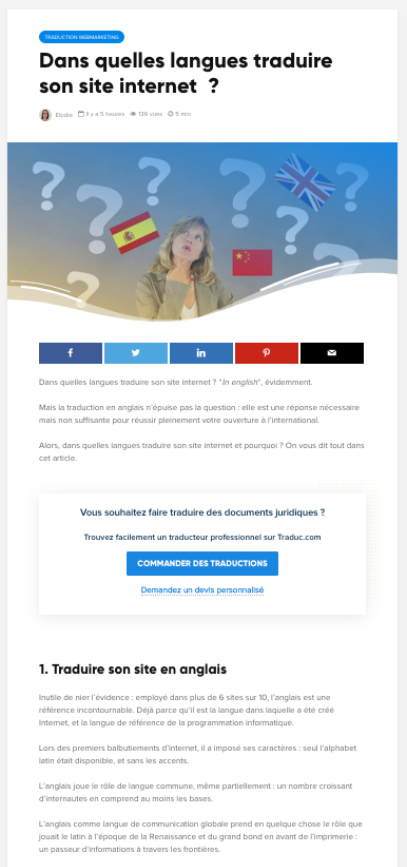 Quels sont les tarifs d'une traduction en 2022